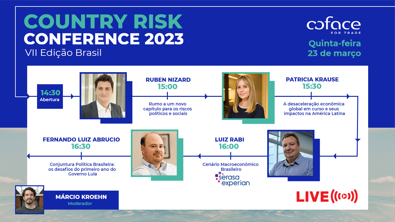 Coface promove Country Risk Conference 2023 no próximo dia 23 de março
